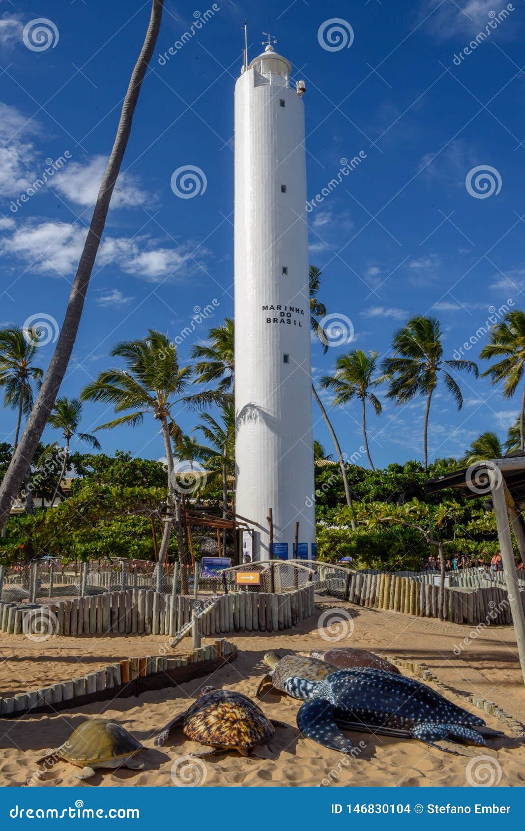 Lighthouse of Project Tamar at Praia Do Forte, Brazil Editorial Stock ...
