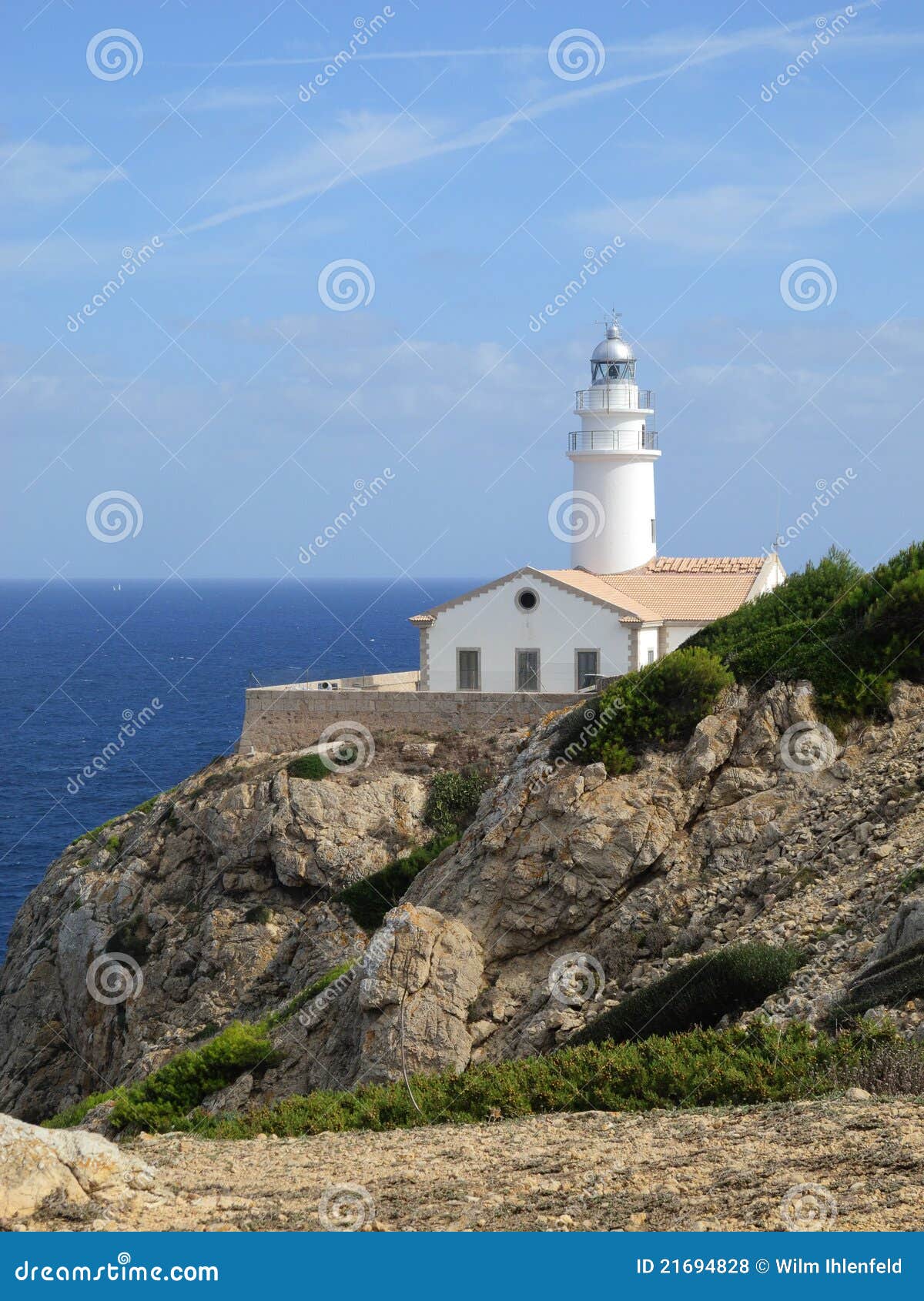 Lighthouse Punta De Capdepera Stock Photo - Image of maritime ...