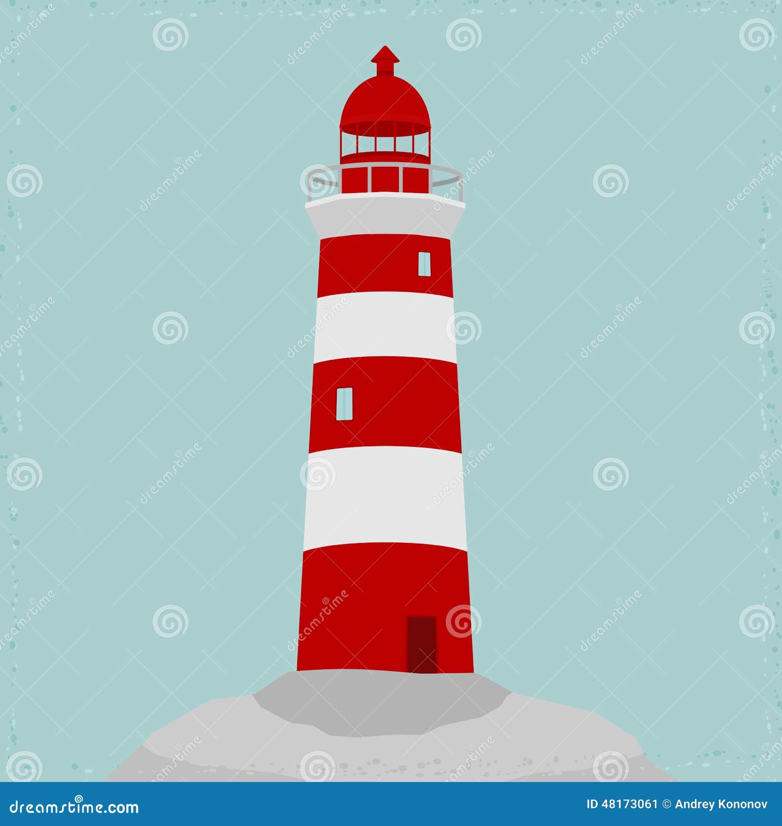 Lighthouse stock vector. Illustration of deposit, lamp - 48173061