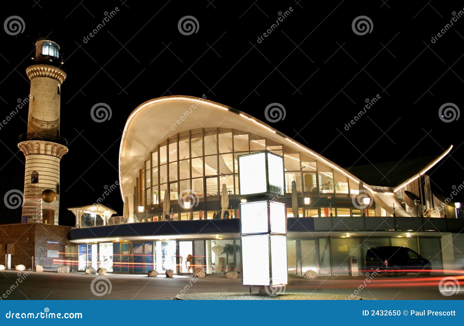Lighthouse Restaurant At Night Picture. Image: 2432650