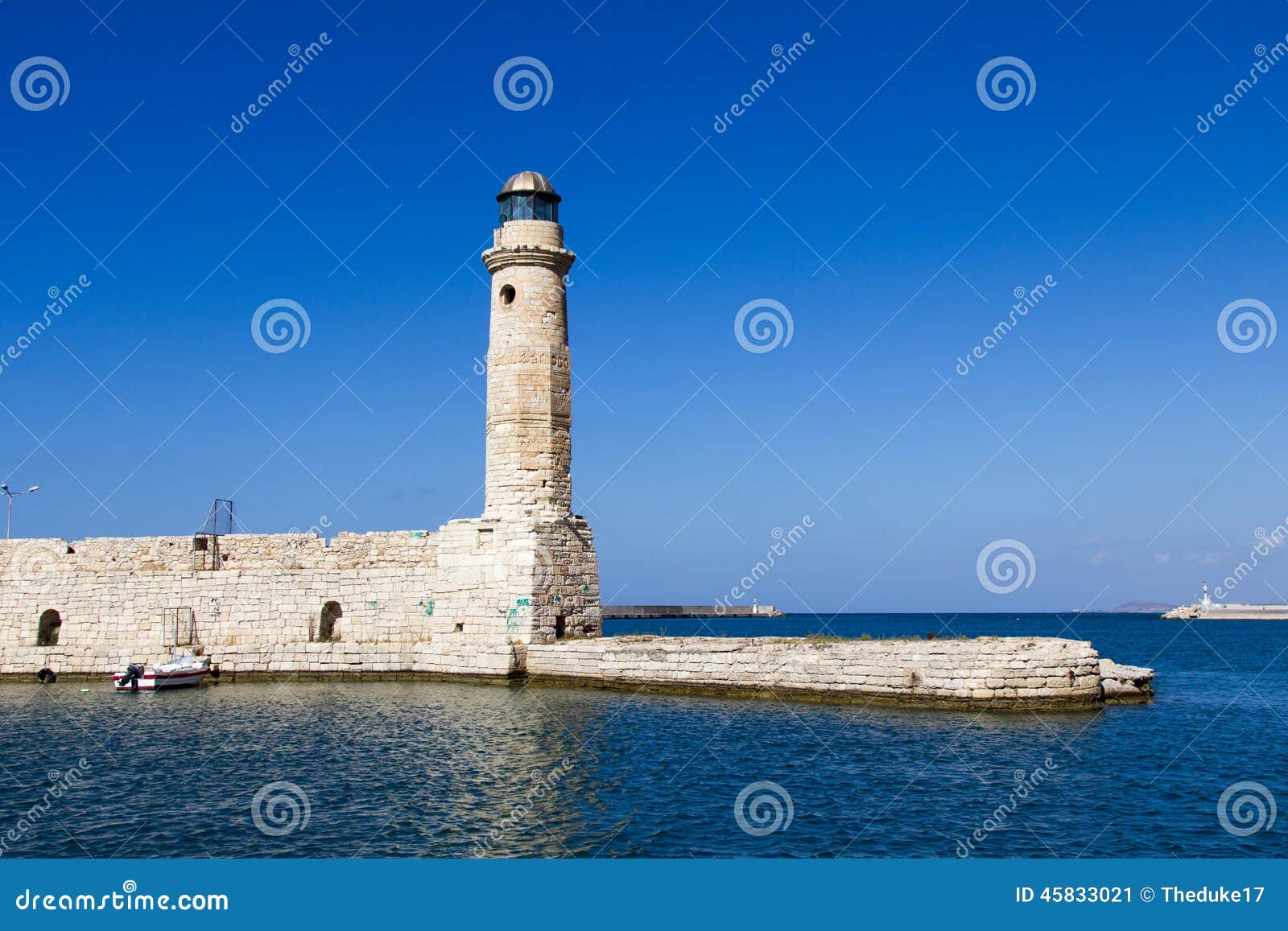 Lighthouse of Rethymno stock image. Image of crete, greece - 45833021