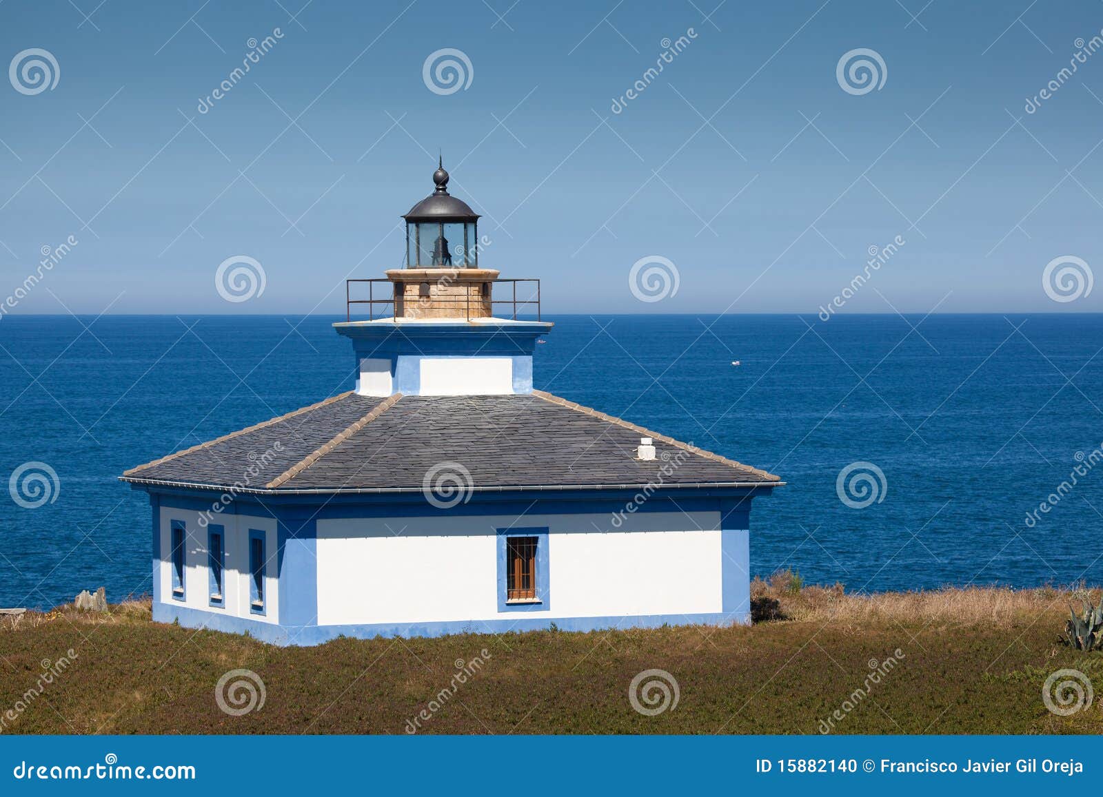 Lighthouse of Ribadeo stock photo. Image of roof, nature - 15882140