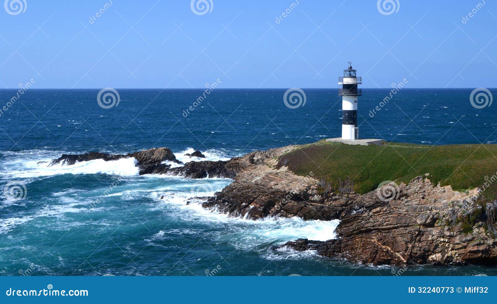 Lighthouse of Ribadeo, Lugo Stock Image - Image of beach, architectural ...