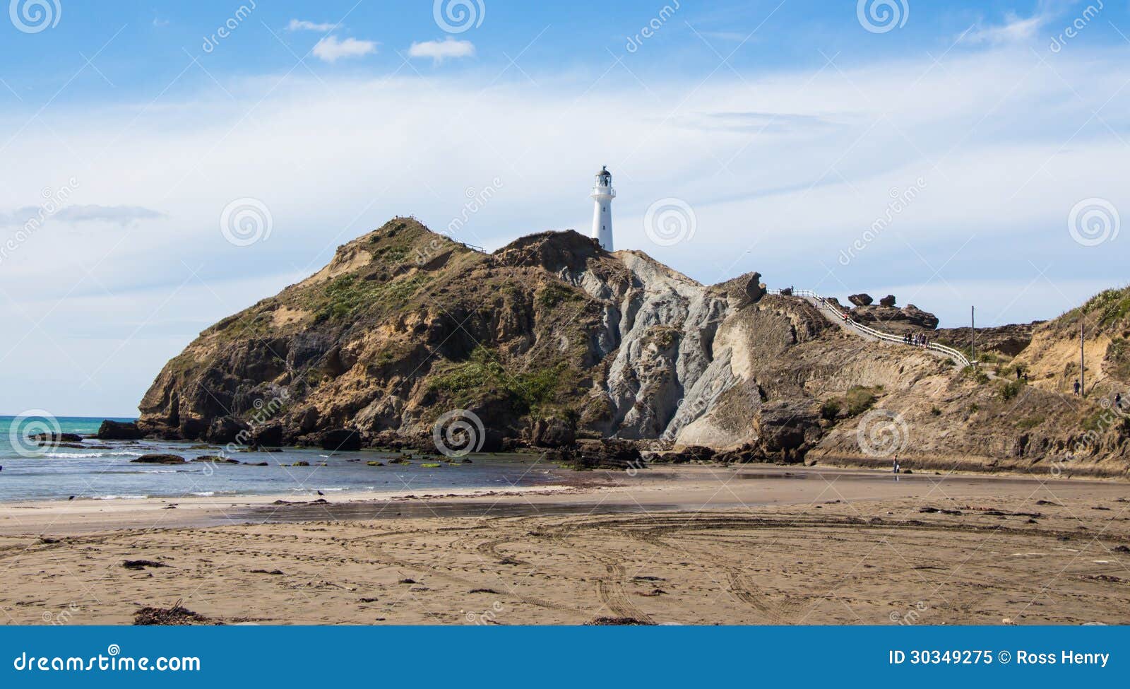 Lighthouse Rock stock image. Image of walkway, beach - 30349275