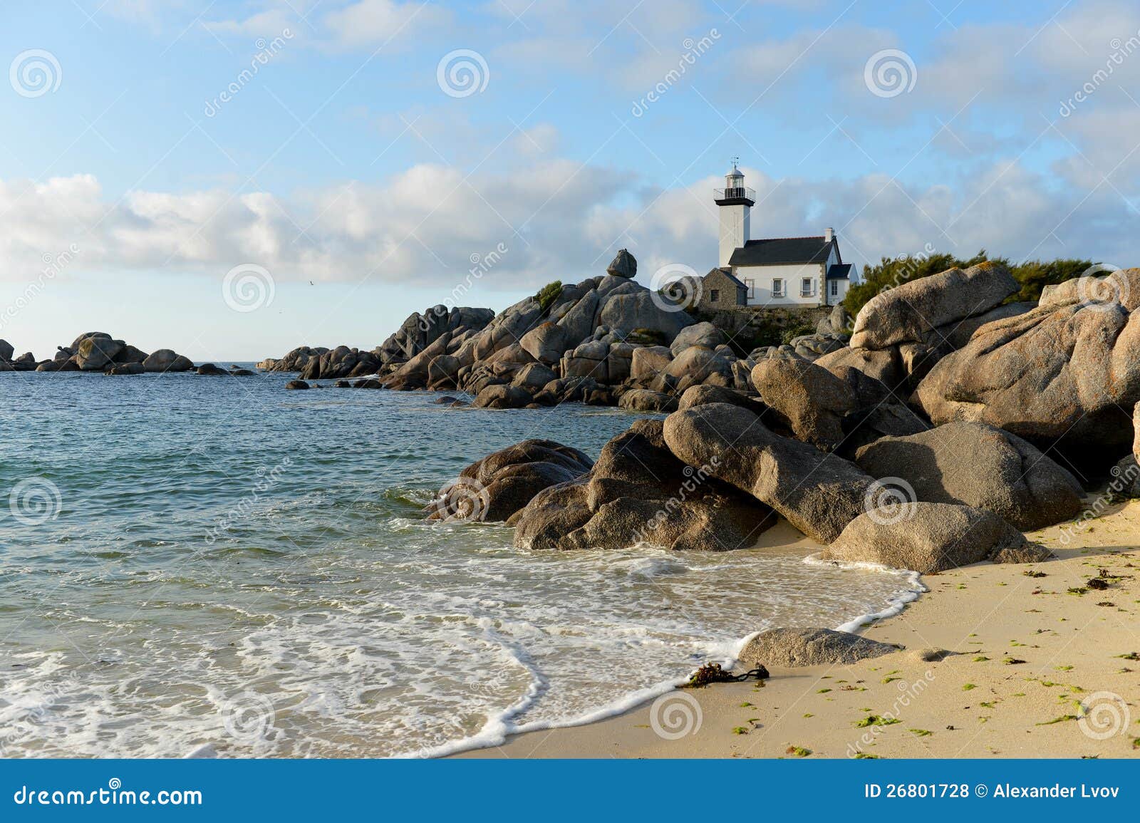 Lighthouse on the rocks stock photo. Image of marine - 26801728