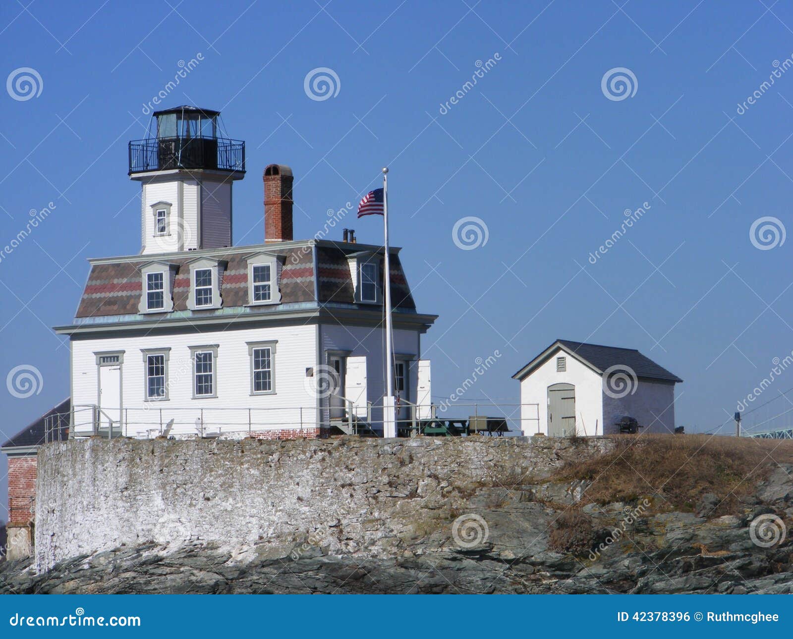 Lighthouse stock photo. Image of rose, shore, gardens - 42378396