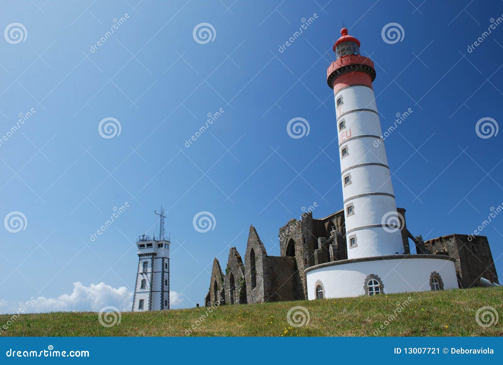 Lighthouse at Saint-Mathieu Stock Image - Image of blue, france: 13007721