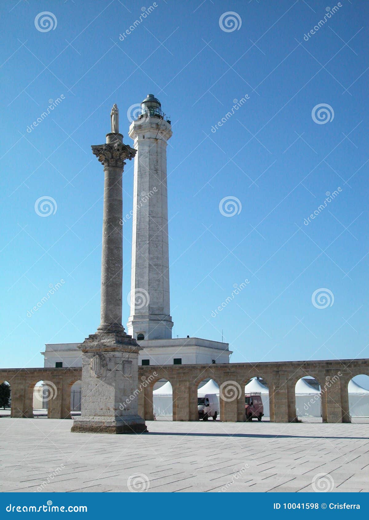 Lighthouse in Santa Maria Di Leuca, Italy Stock Photo - Image of arches ...