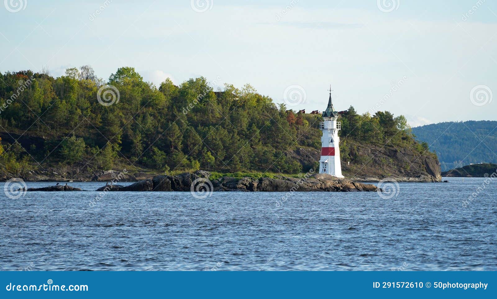 Lighthouse on the Sea in Oslo, Norway. Lighthouse at the Water Stock ...