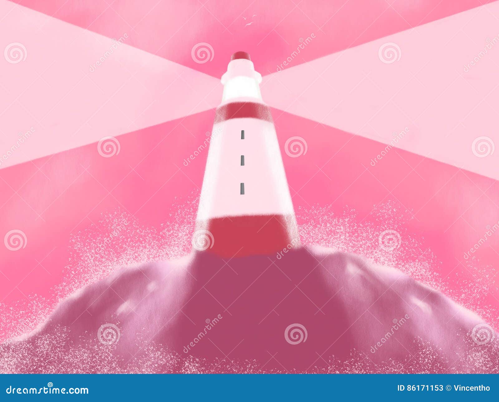 Lighthouse Searchlight Artwork Illustration Stock Illustration ...