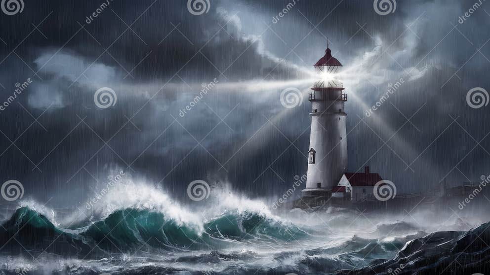Lighthouse Shining through a Storm - Representation of Leadership and ...