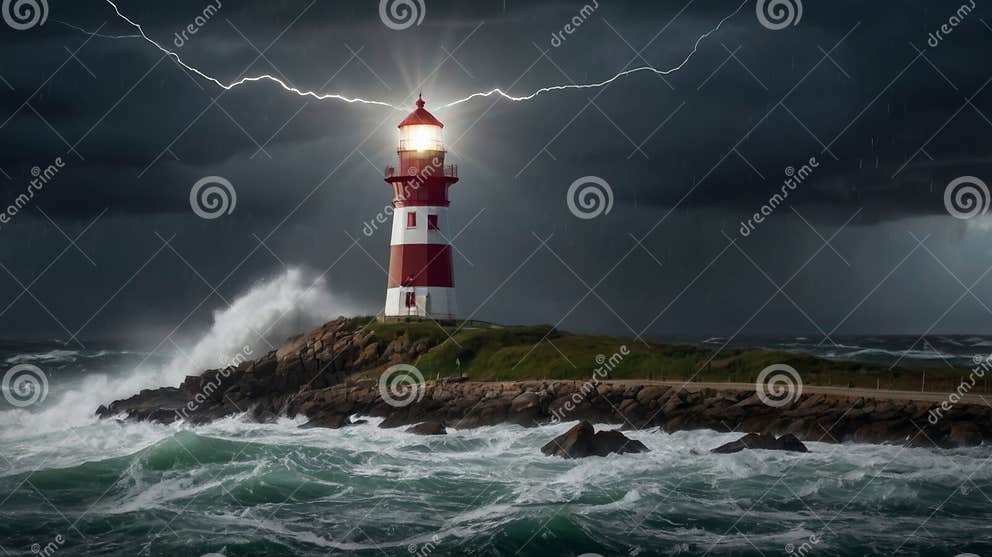 Lighthouse Shining through a Storm - Representation of Leadership and ...