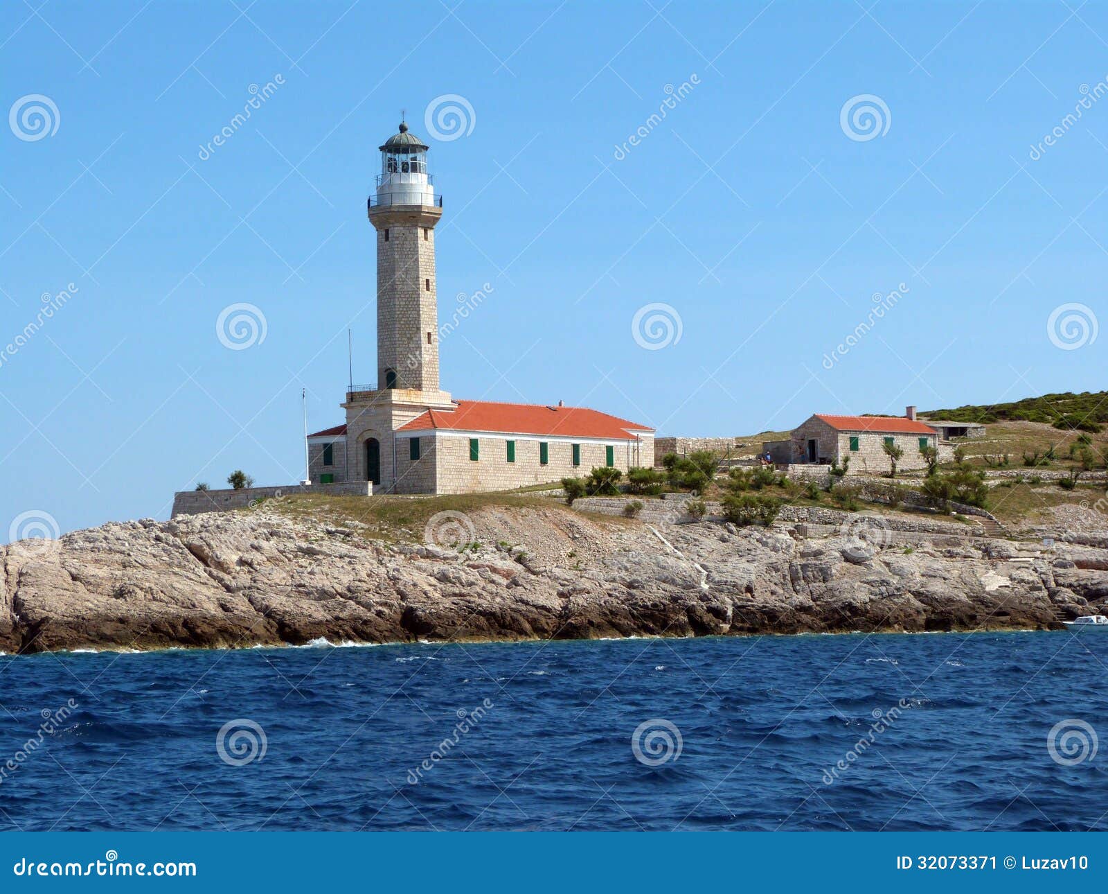 Lighthouse stock image. Image of adriatic, wind, lighthouse - 32073371