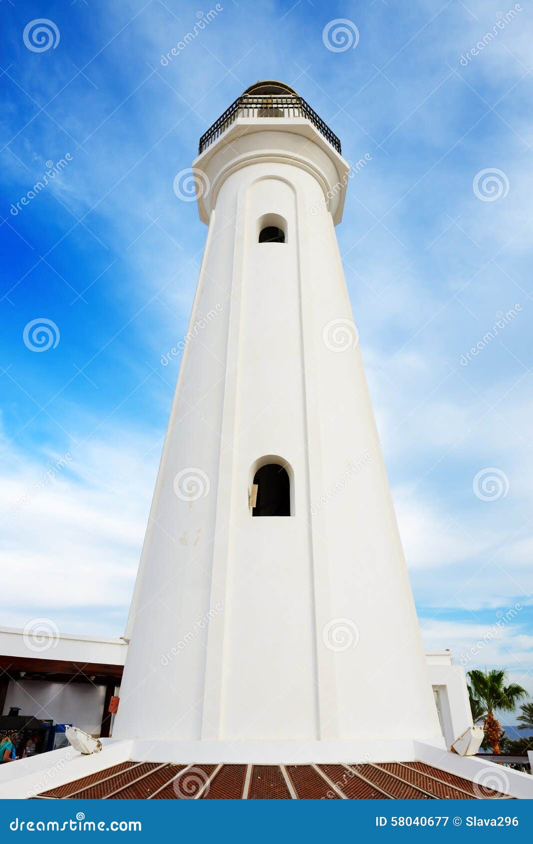 The lighthouse on shore editorial photography. Image of sharm - 58040677
