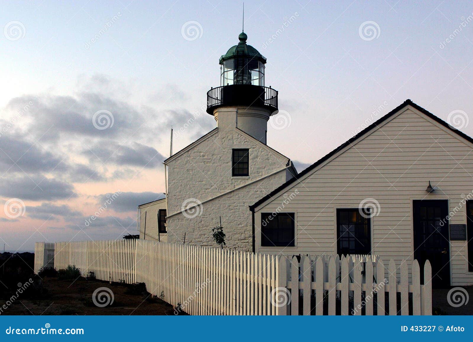 Lighthouse side view stock image. Image of light, safety - 433227