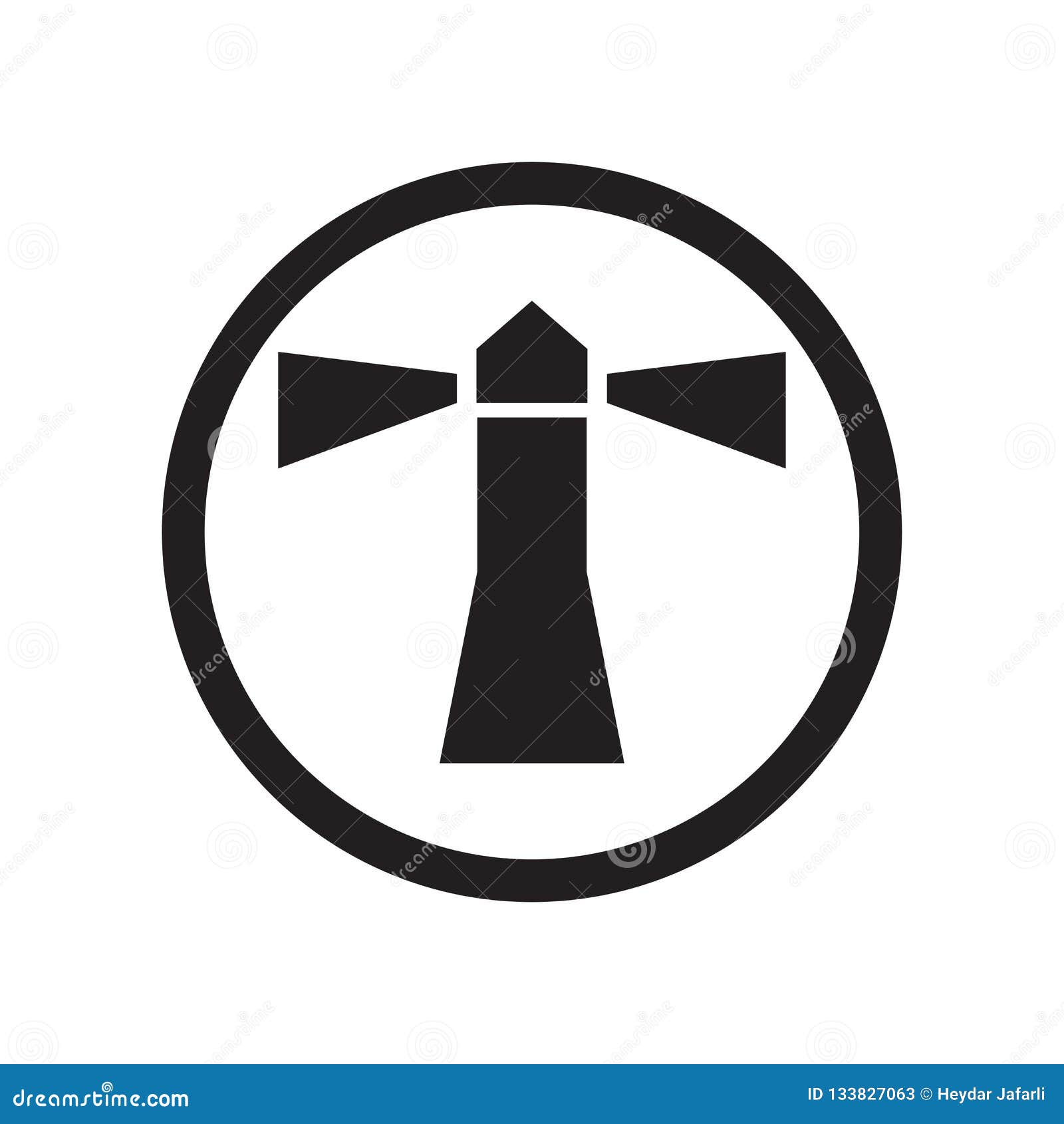 Lighthouse Sign Icon Vector Sign and Symbol Isolated on White ...