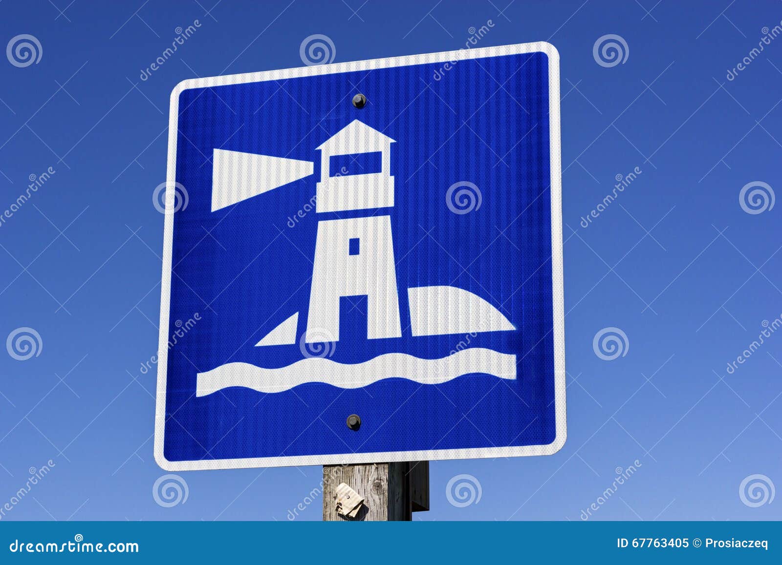 Lighthouse Sign in New Brunswick in Canada Stock Image - Image of pole ...