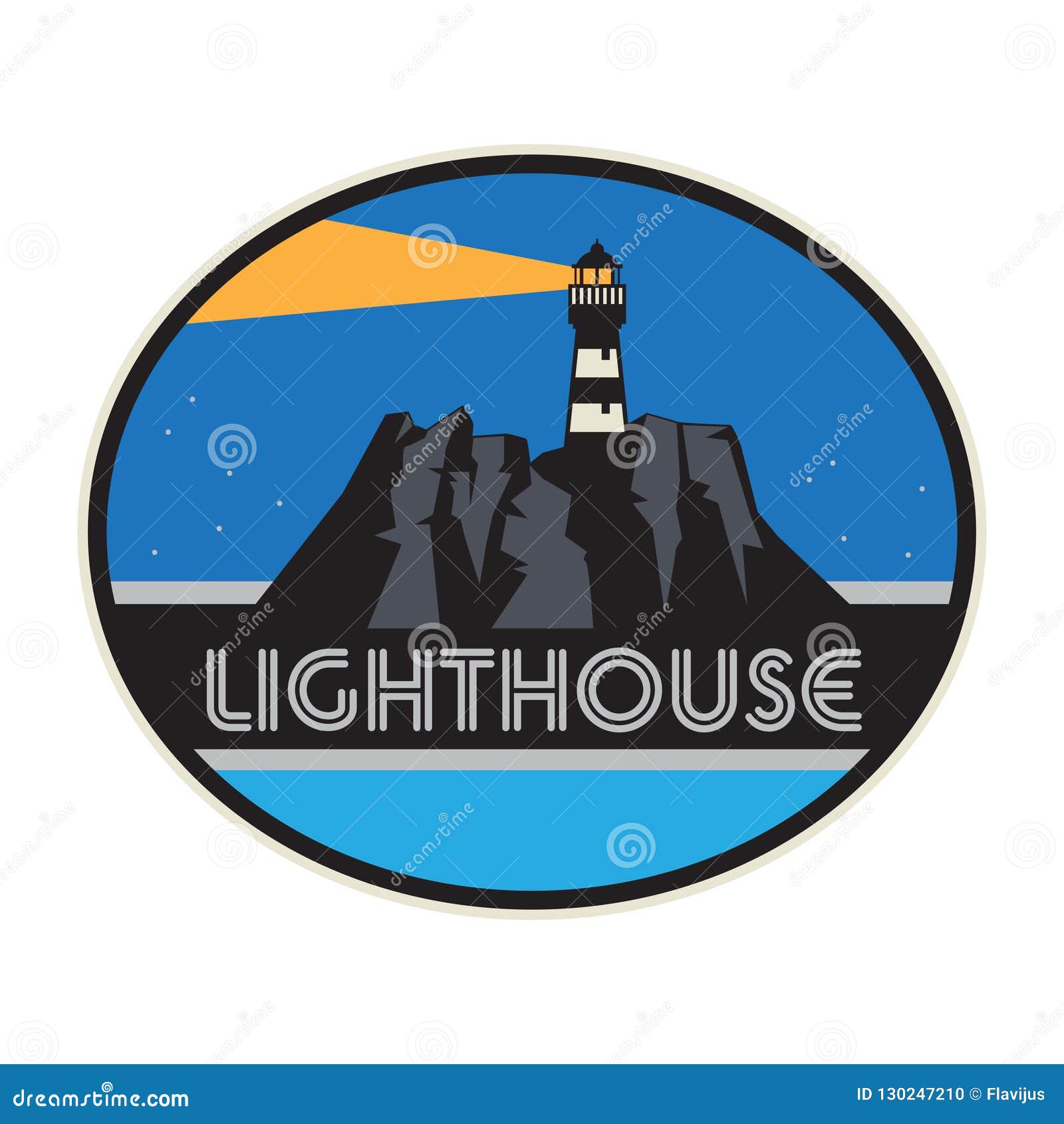Lighthouse sign or symbol. stock vector. Illustration of outdoor ...
