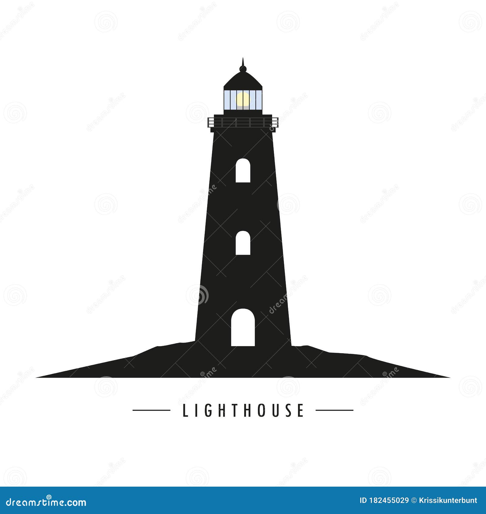Lighthouse Silhouette Icon Isolated on White Stock Vector ... Lighthouse Silhouette Icon Isolated on White Stock Vector ...