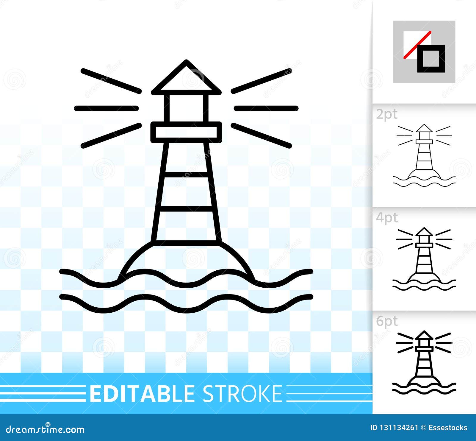 Lighthouse Simple Thin Line Navigation Vector Icon Stock Vector ...