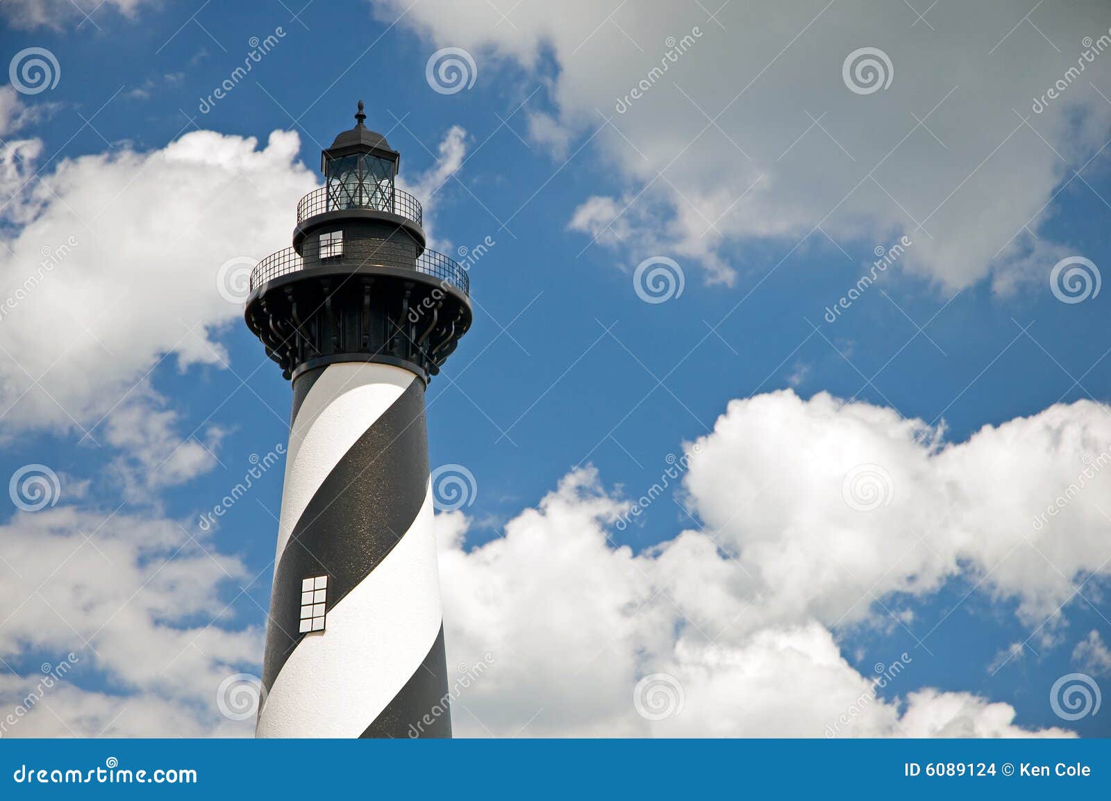 Lighthouse, sky and clouds stock photo. Image of oceanfront - 6089124