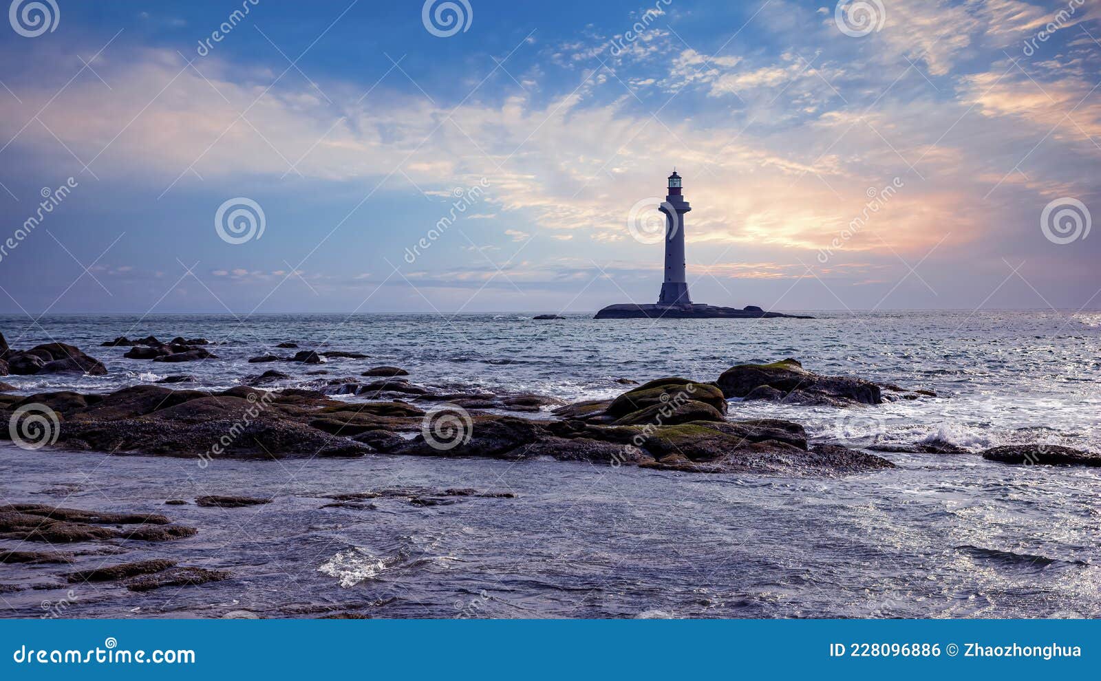 The Lighthouse in the South China Sea, China. Stock Photo - Image of ...
