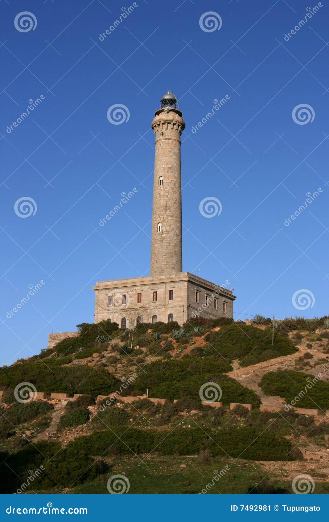 Lighthouse in Spain stock image. Image of light, menor - 7492981