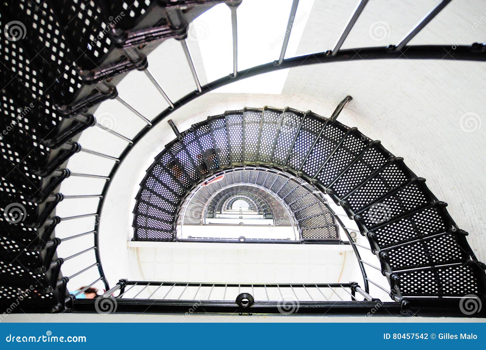 Lighthouse Staircase Going Up Stock Photo - Image of concrete ...