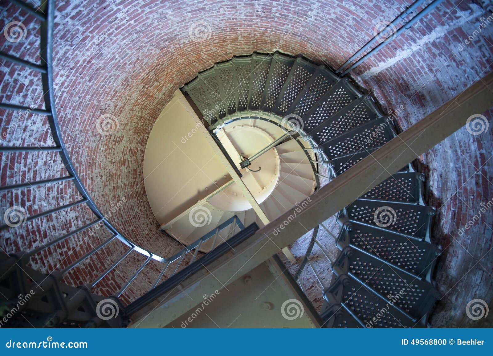 Lighthouse stairs stock photo. Image of bend, iron, attach - 49568800