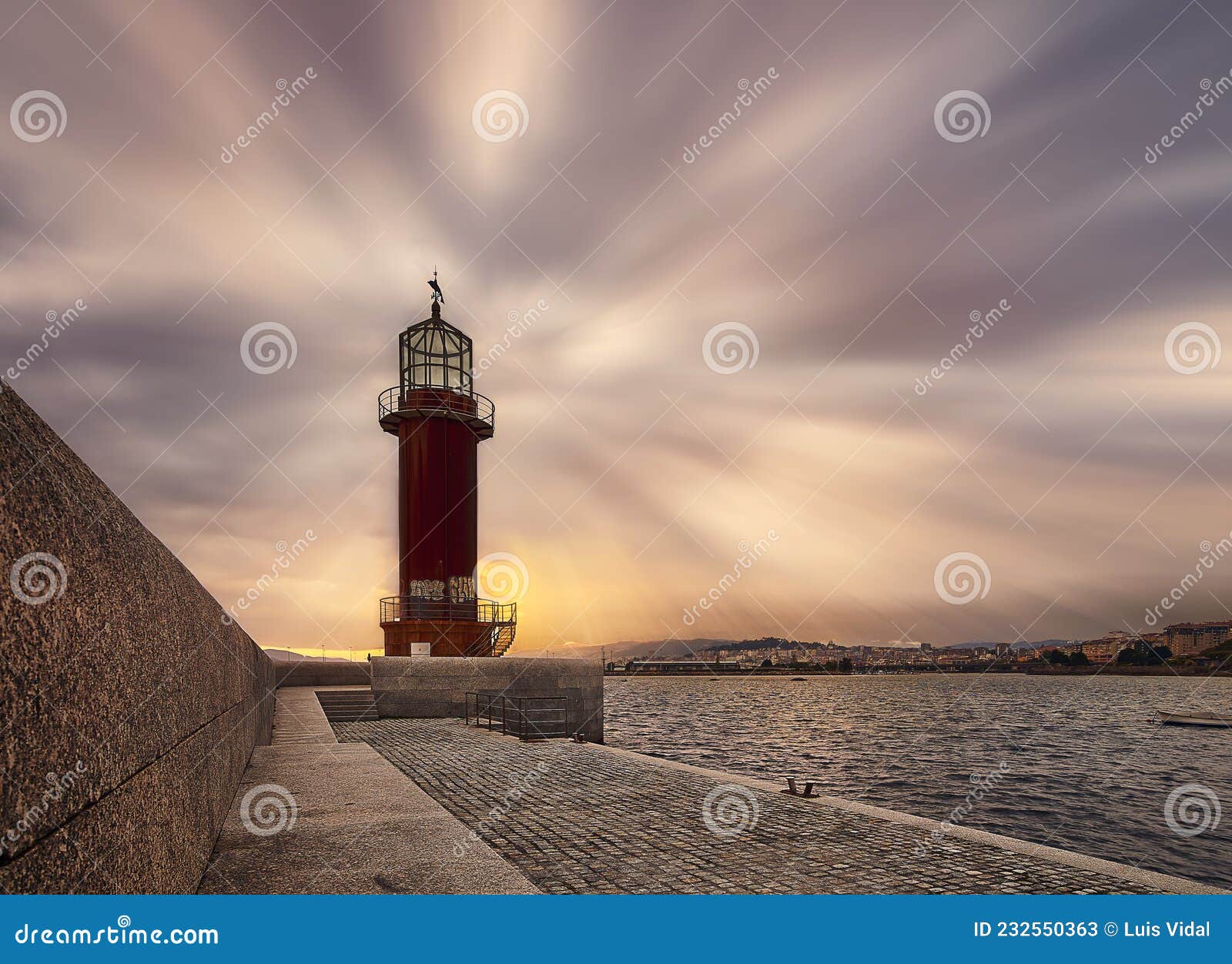 Lighthouse Standing in Pool of Stunning Blue Hour Water Stock Image ...