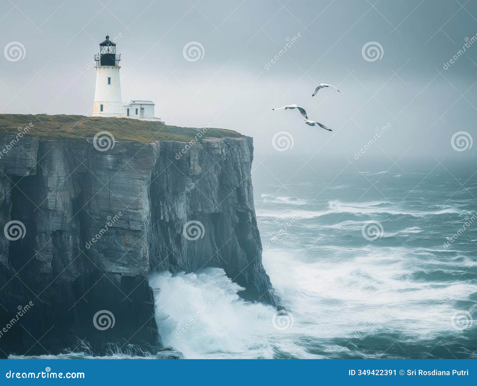 Raging Ocean On A Starry Night. 3d Render, 3d Illustration ...