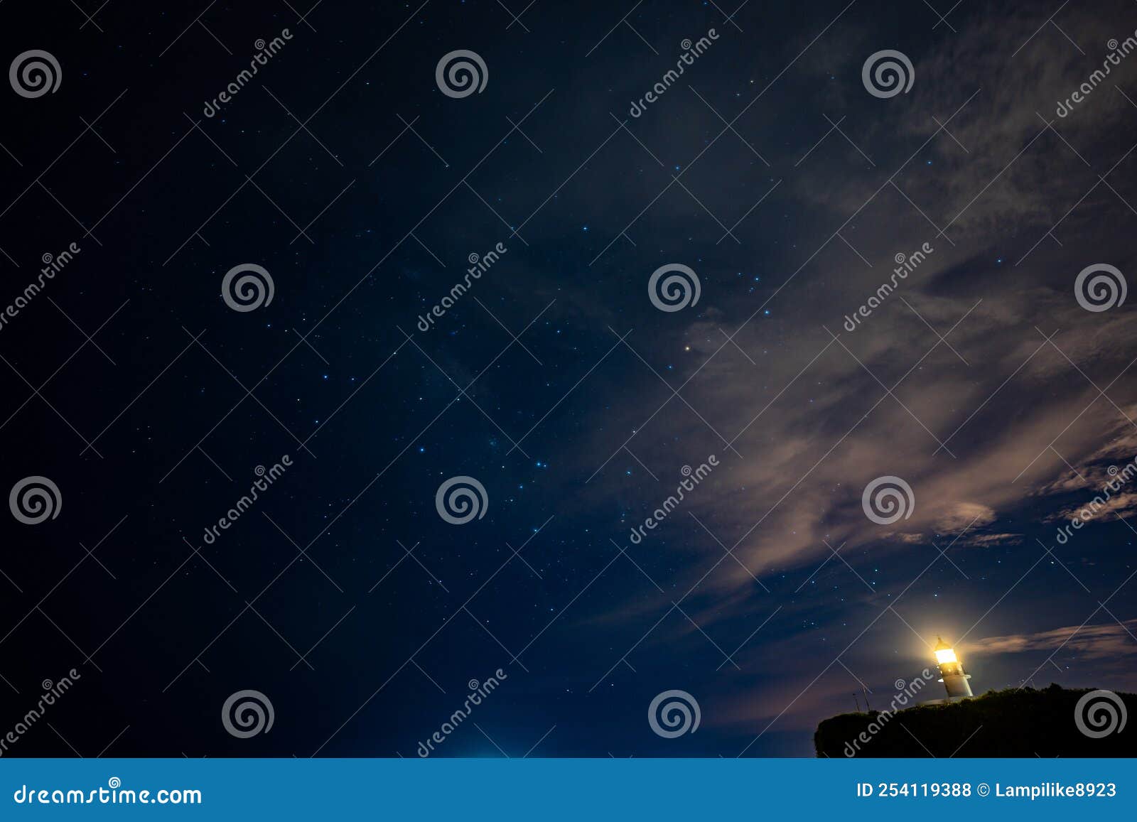 The Lighthouse Spray the Bright with Star Stock Photo - Image of poster ...