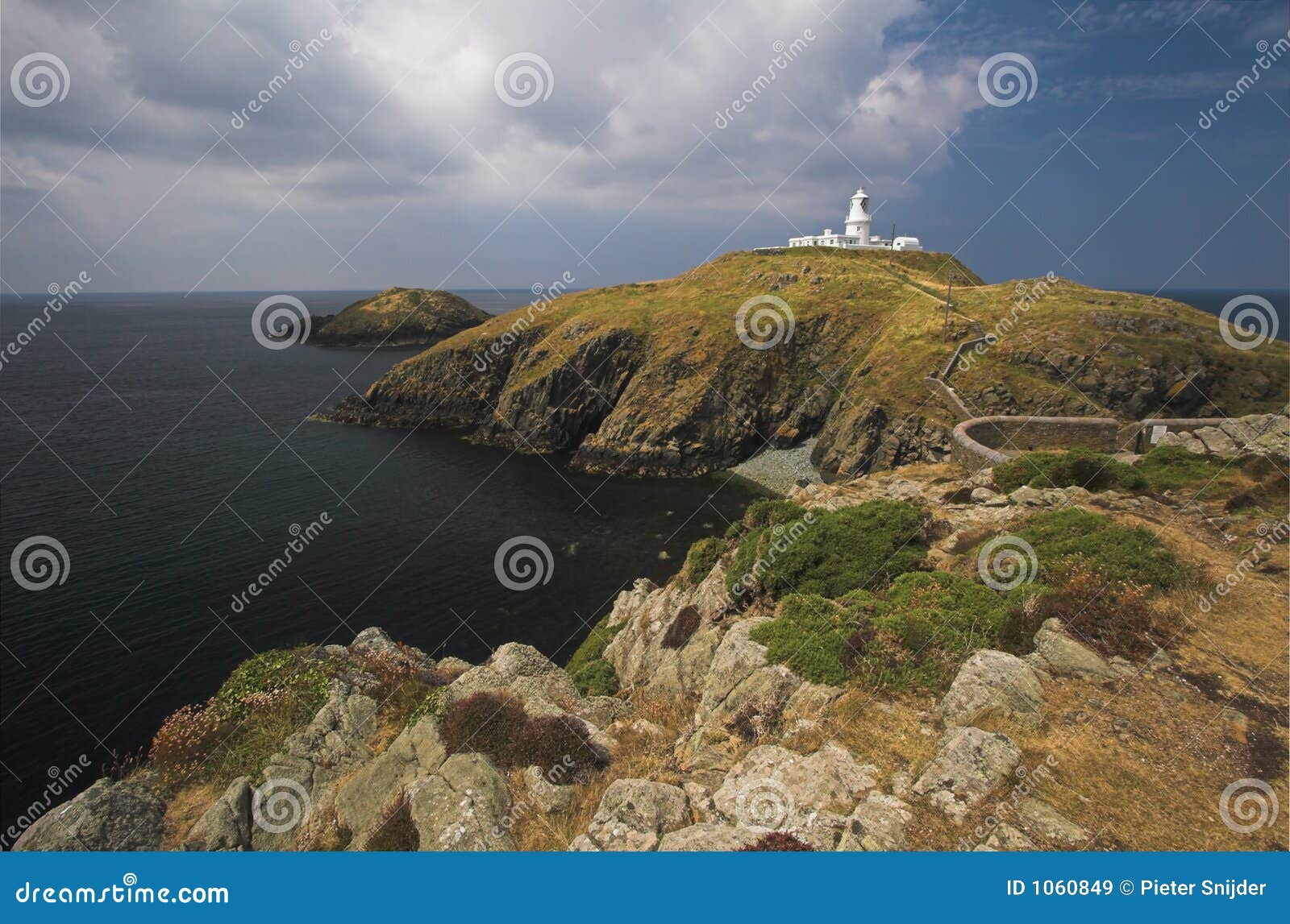 Lighthouse at Strumble Head Stock Image - Image of head, rock: 1060849