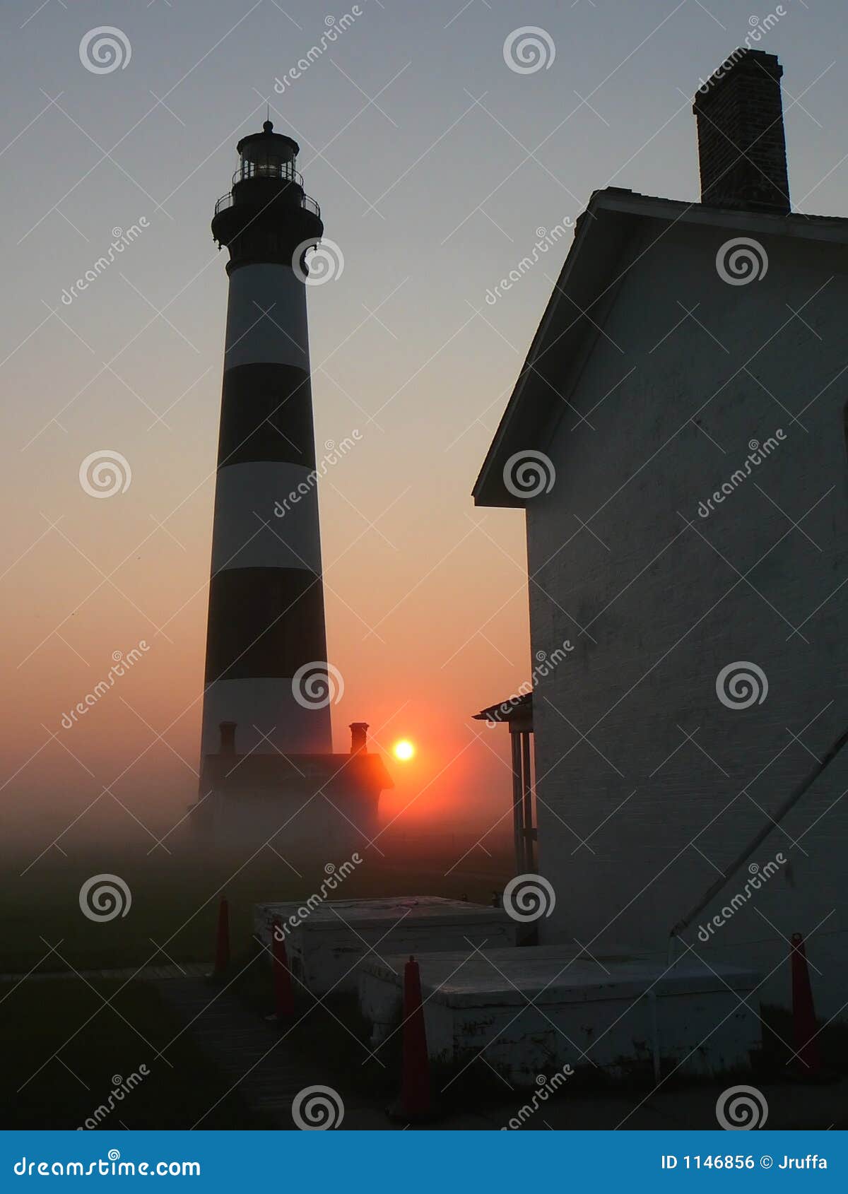 Lighthouse Sunrise stock photo. Image of lightkeeper, landmark - 1146856
