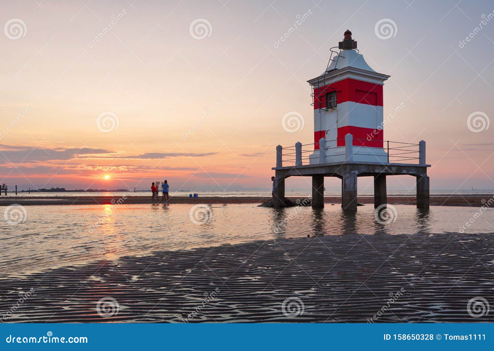 Lighthouse at Sunset in Italy with Beach Stock Photo - Image of italy ...
