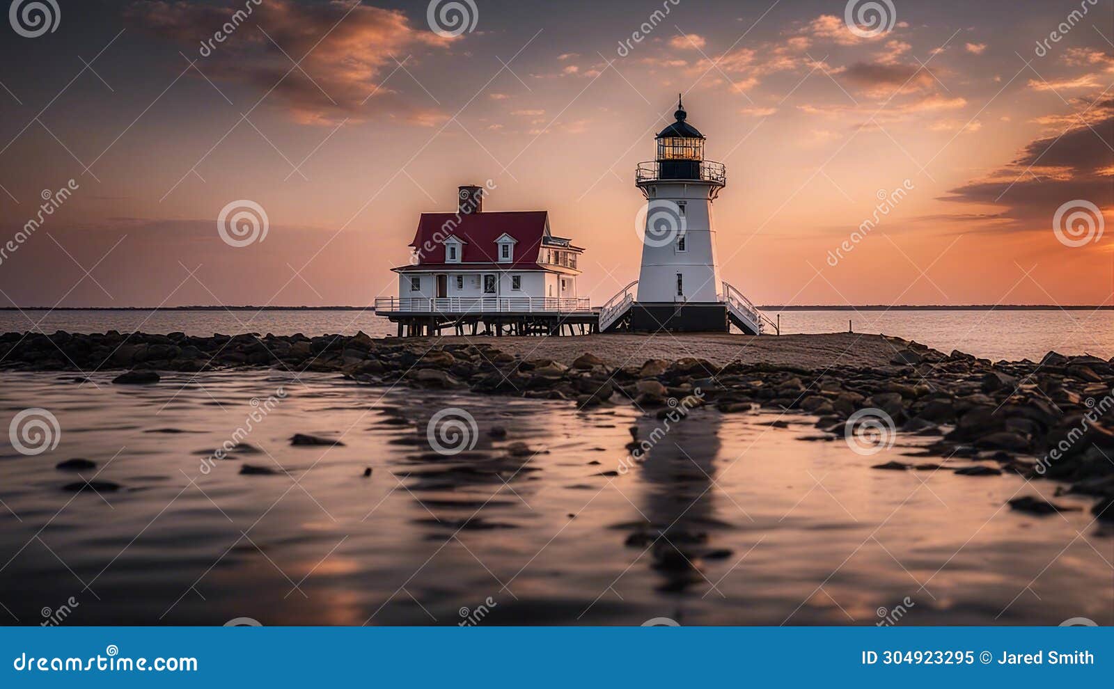 Lighthouse at Sunset Thomas Point Lighthouse on the Chesapeake Bay ...