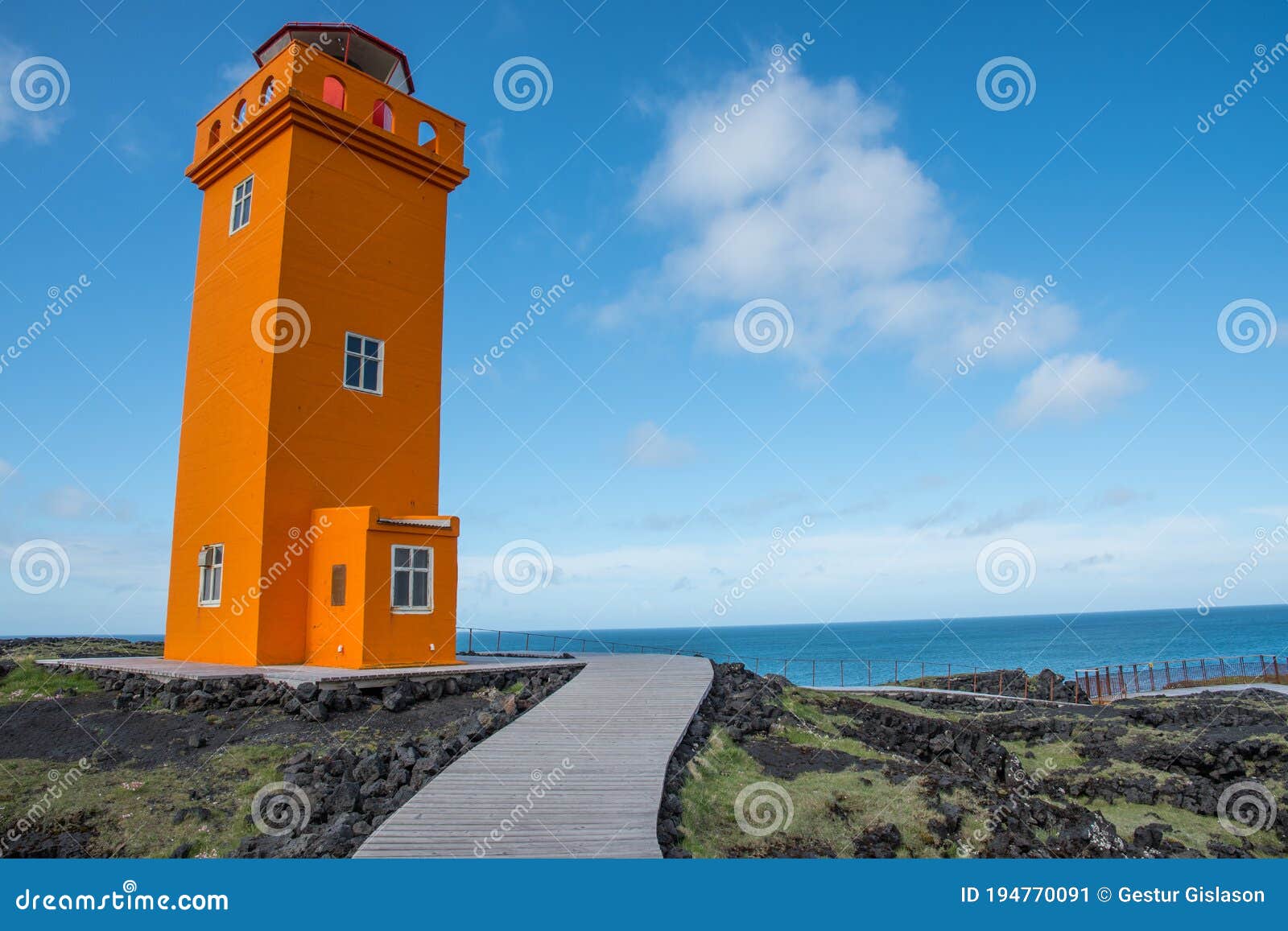 Lighthouse of Svortuloft in Snaefellsnes Peninsula, Iceland Stock Image ...