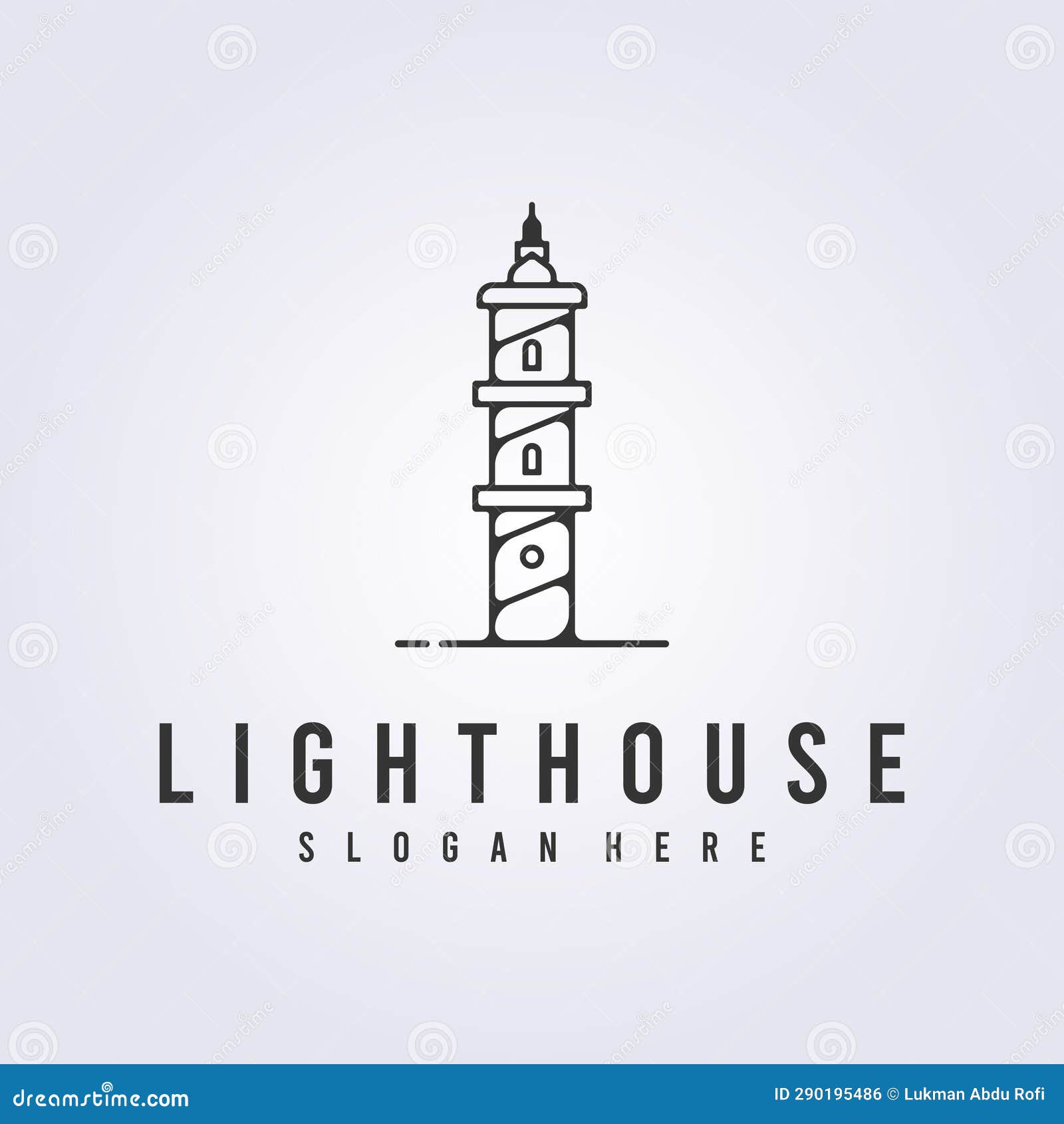 Lighthouse Symbol Logo Icon Line Art Vector Illustration Template ...