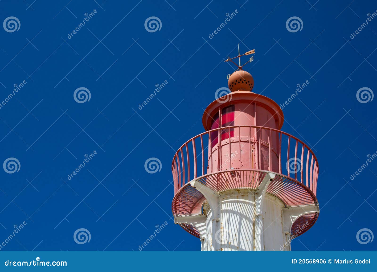 Lighthouse top stock photo. Image of shore, metallic - 20568906