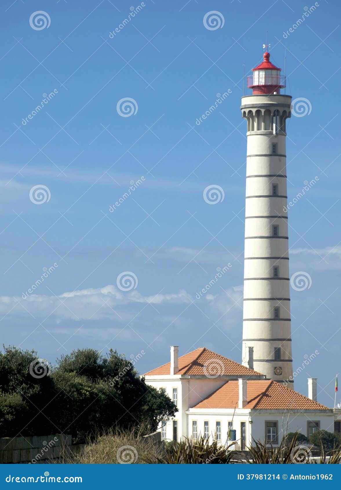 Lighthouse Tower with Blue Sky As Background Stock Photo - Image of ...