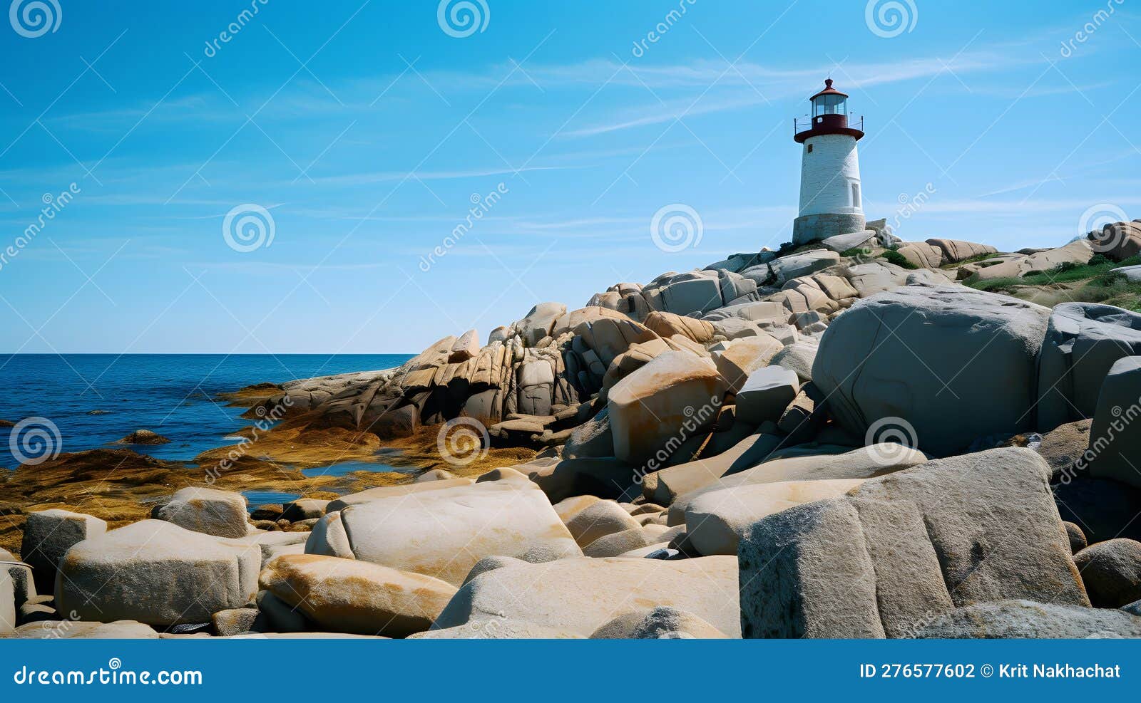 A Lighthouse is a Tower-like Structure that is Designed Stock ...