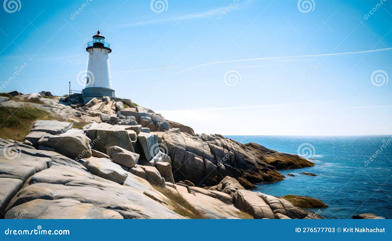 A Lighthouse is a Tower-like Structure that is Designed Stock ...