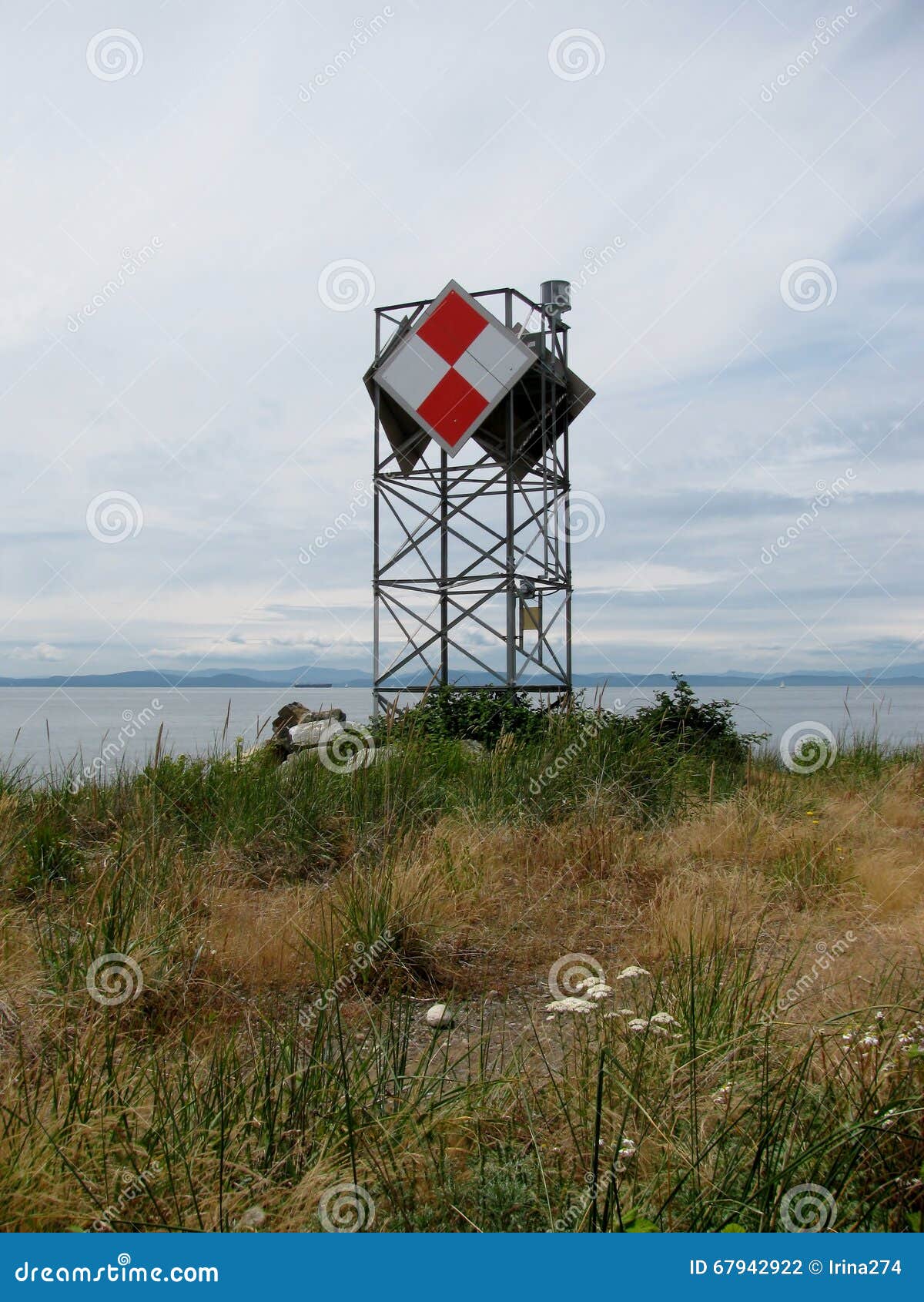 Lighthouse Tower at Point Roberts, Washington Stock Photo - Image of ...