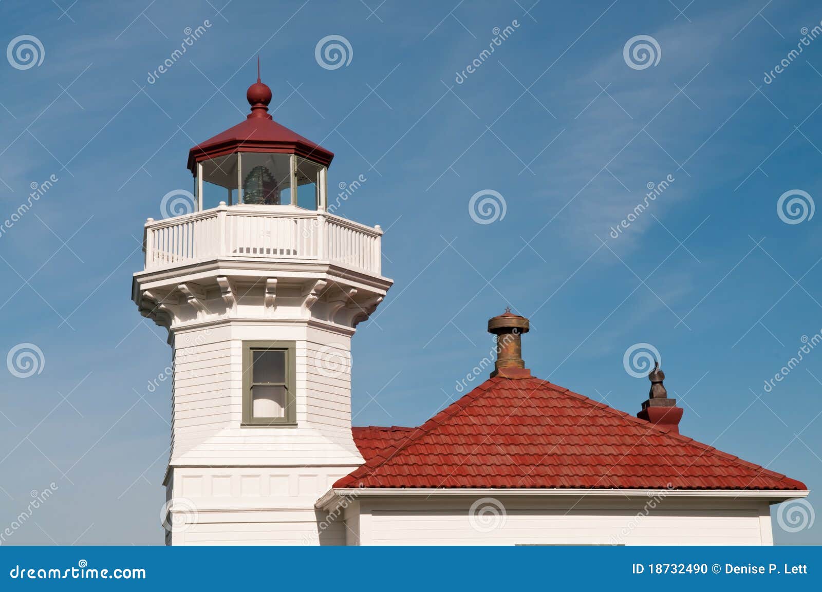 Lighthouse Tower And Roof Detail Stock Photo - Image: 18732490