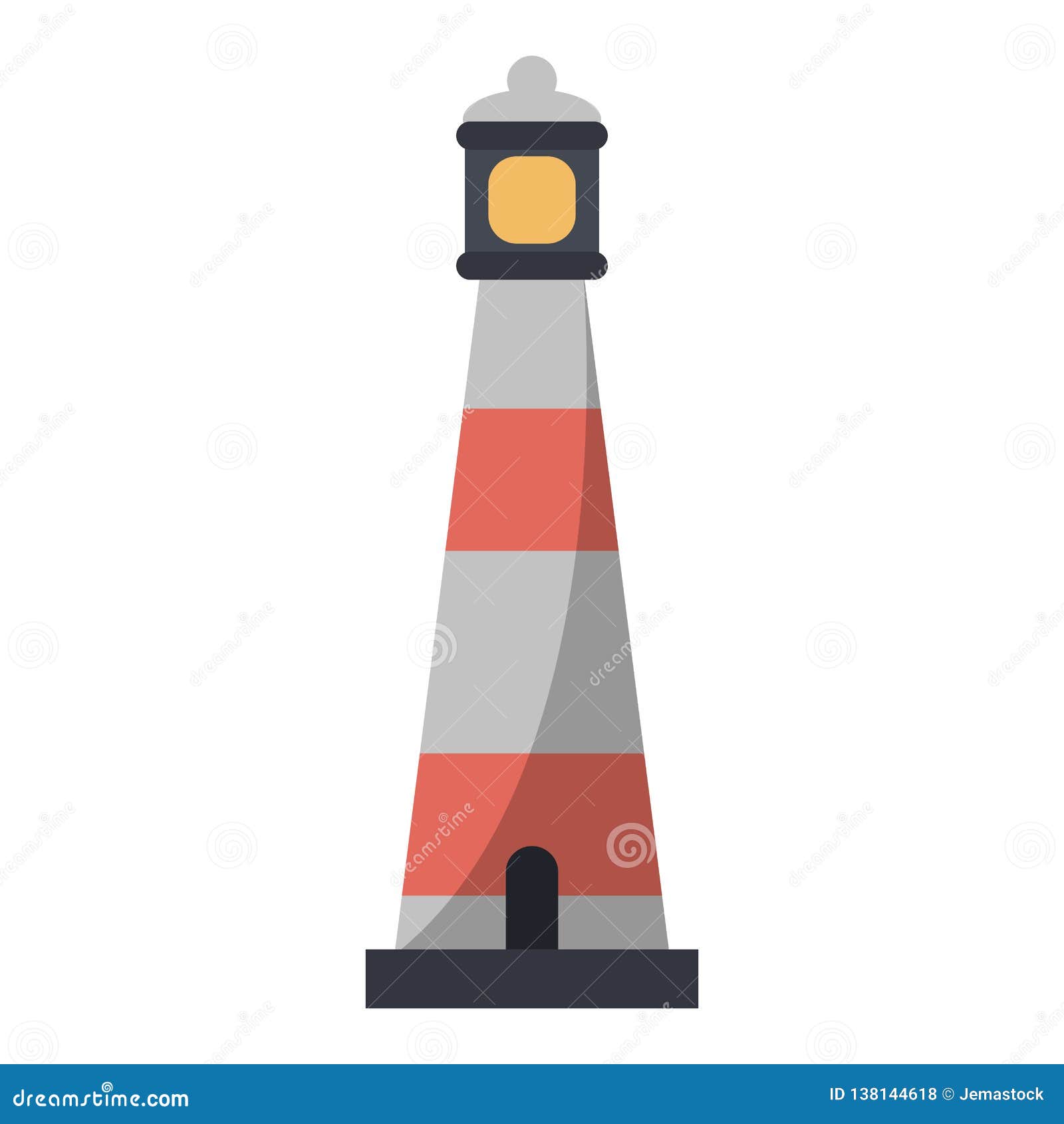 Lighthouse tower symbol stock vector. Illustration of landmark - 138144618