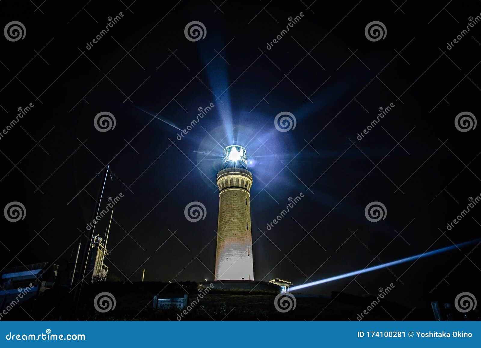 Lighthouse at TSUNOSHIMA in Yamaguchi, Japan Stock Image - Image of ...