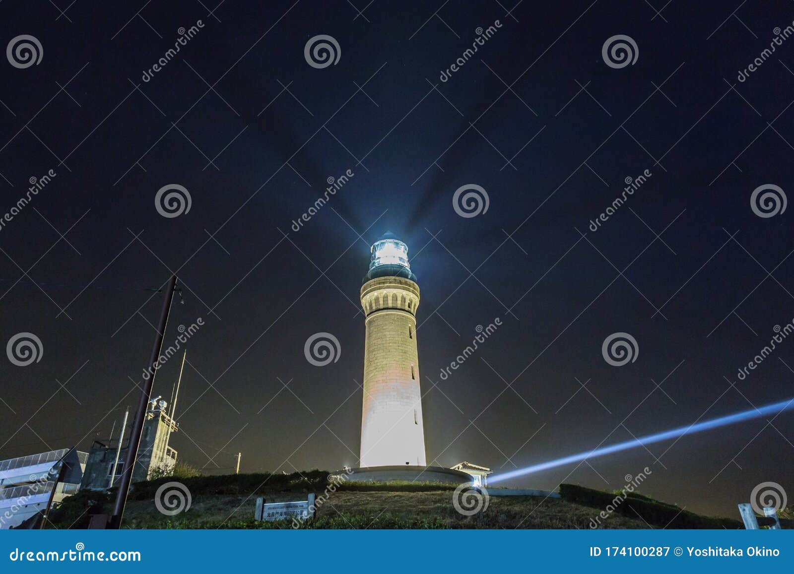 Lighthouse at TSUNOSHIMA in Yamaguchi, Japan Stock Image - Image of ...