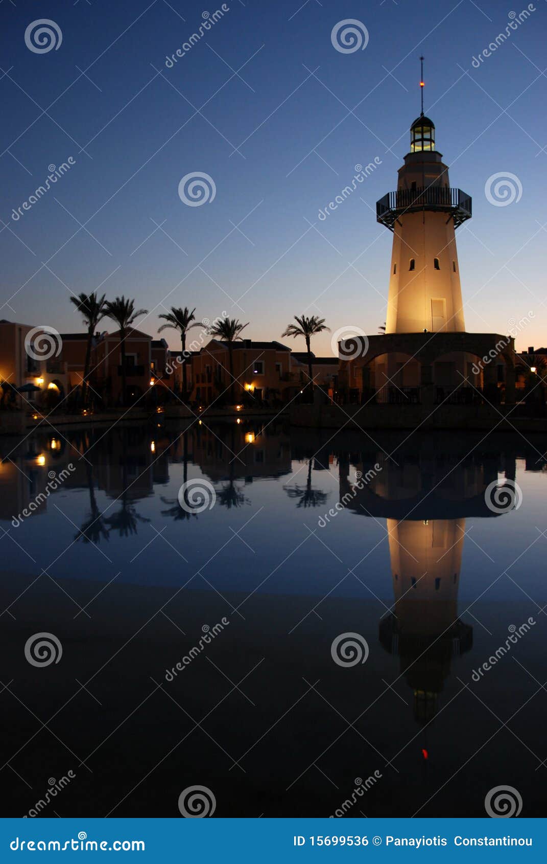Lighthouse at twilight stock photo. Image of light, landmark - 15699536