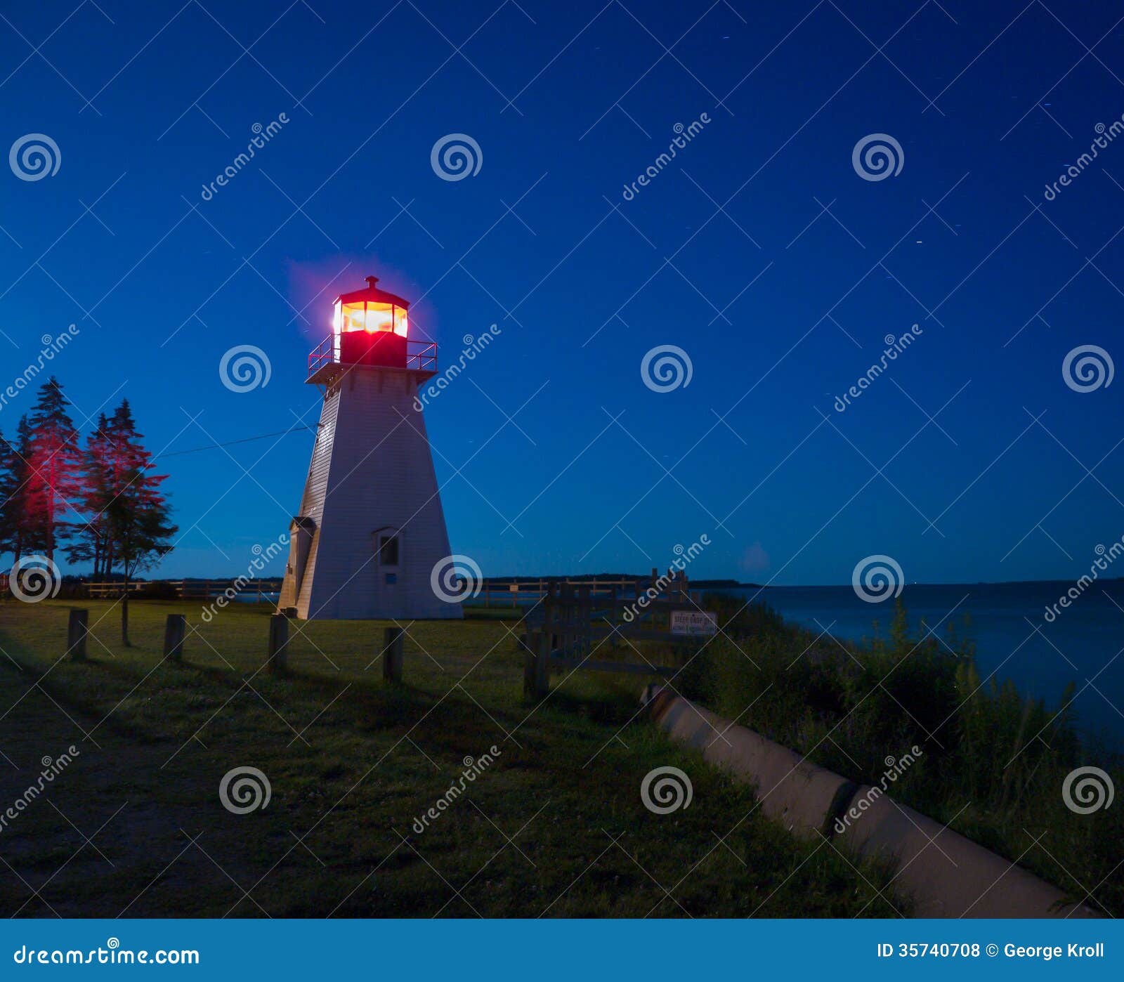 Lighthouse at twilight stock photo. Image of blue, guide - 35740708