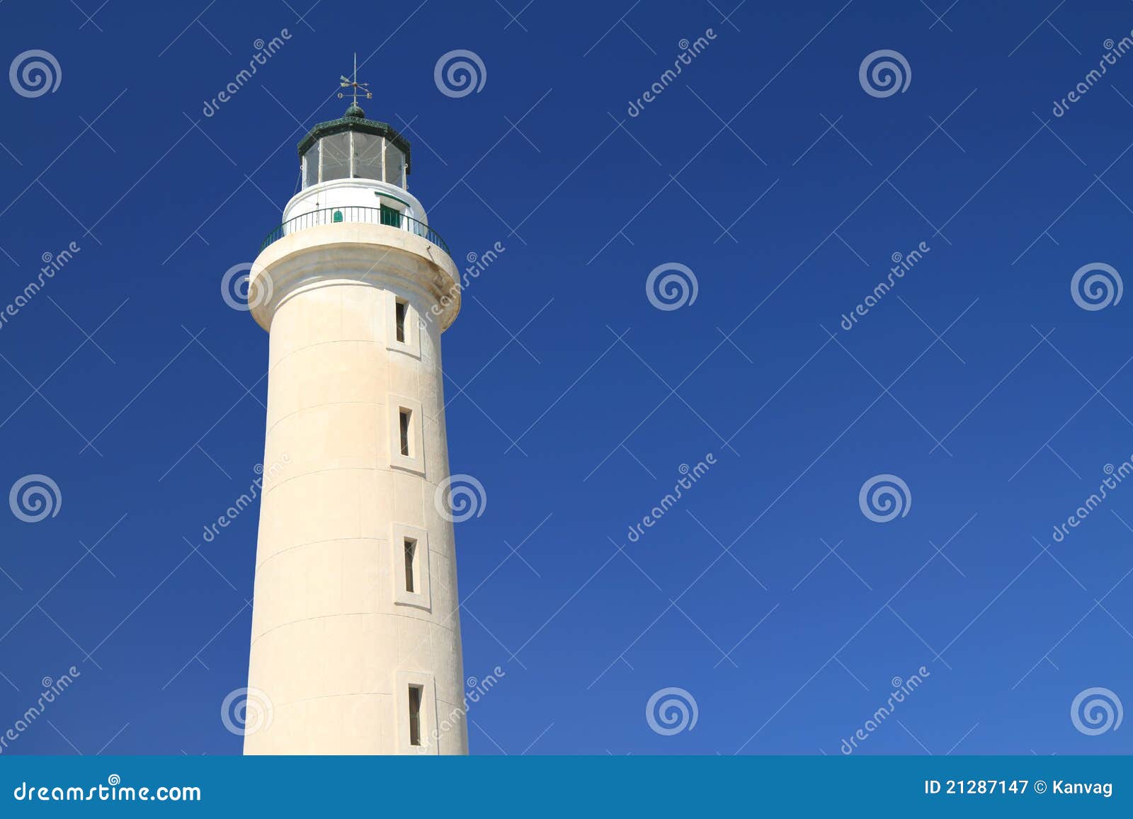 Lighthouse Under Bright Blue Sky Stock Image - Image of guidance, lamp ...